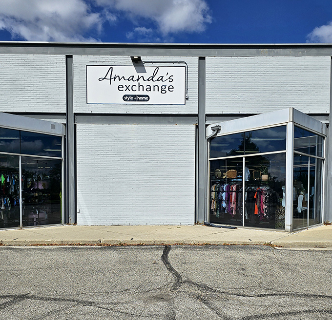Amanda's Exchange brings "style + home" together in a sleek white building that screams "boutique" not "thrift."