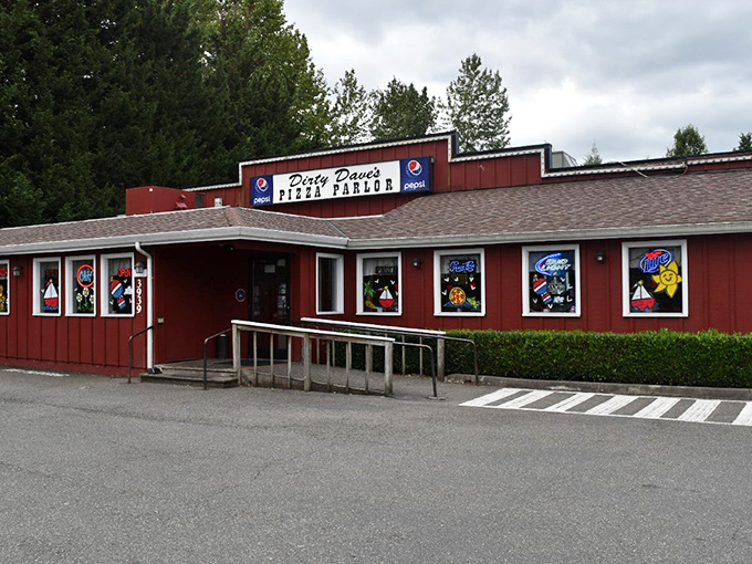 Dirty Dave's bold red exterior stands proud like that one friend who refuses to follow trends and is better for it.