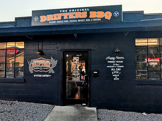 Drifters' all-black exterior isn't trying to be trendy&mdash;it's the color of perfect bark on slow-smoked meat.