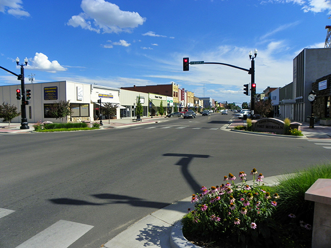 Fort Morgan's inviting main street boasts well-maintained buildings and minimal traffic, perfect for enjoying that small-town lifestyle at affordable prices.