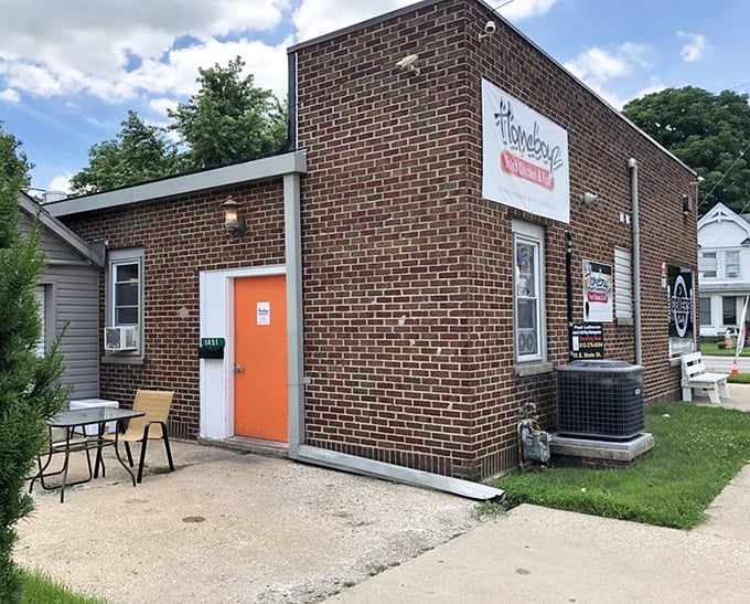Homeboyz's bright orange door is like a portal to fried chicken nirvana &ndash; simple outside, spectacular inside.