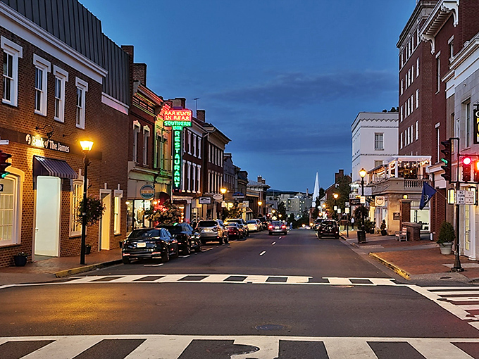Lexington's historic downtown glows with evening charm, where college students and retirees share the same beloved streets.