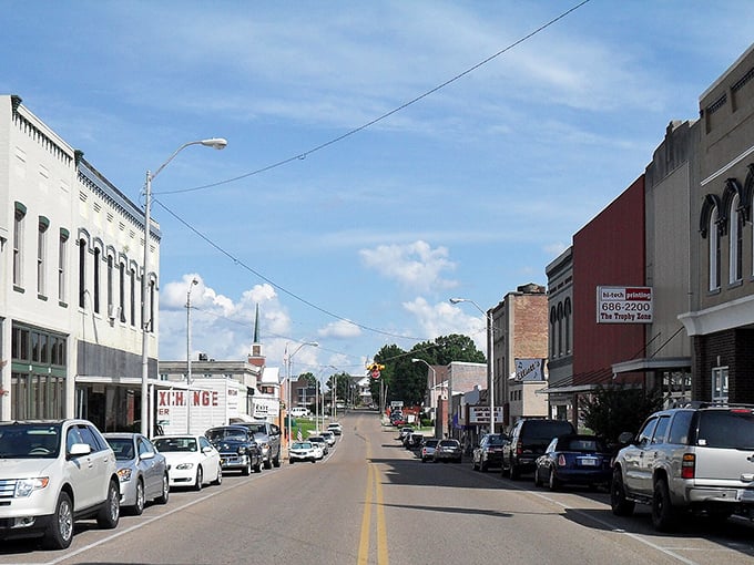 Milan's downtown storefronts showcase classic small-town architecture where your rent dollar stretches like grandma's homemade taffy.
