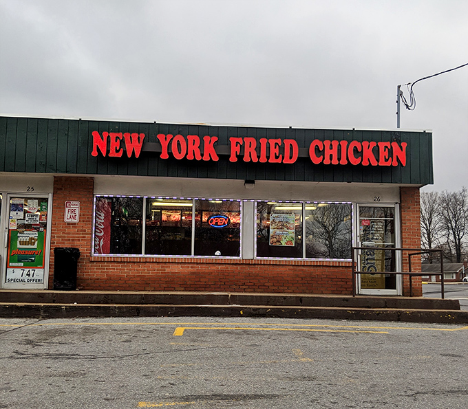 Sometimes the most unassuming buildings house the most extraordinary chicken, proving appearances can definitely deceive.