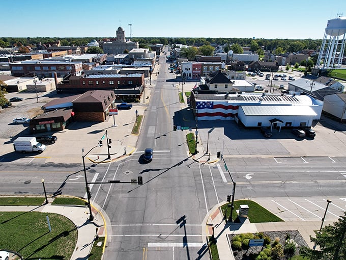 Newton's downtown aerial view reveals the perfect grid of a thoughtfully planned community where people still wave to neighbors across the street.