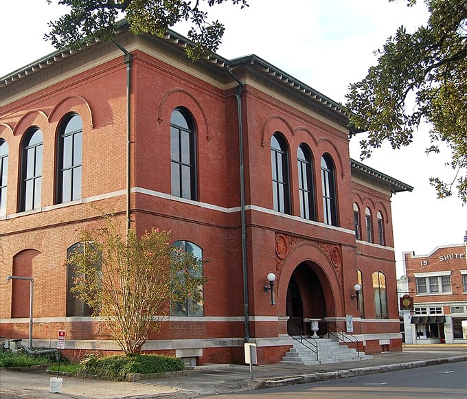 Opelousas's historic brick architecture welcomes you, inviting you to explore its beautiful, storied past.