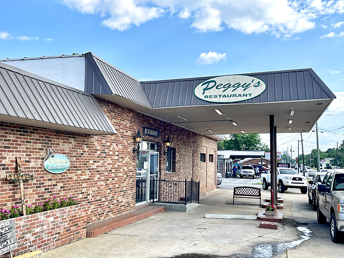 Peggy's brick facade has welcomed hungry travelers and locals alike for years of satisfying Southern cooking.