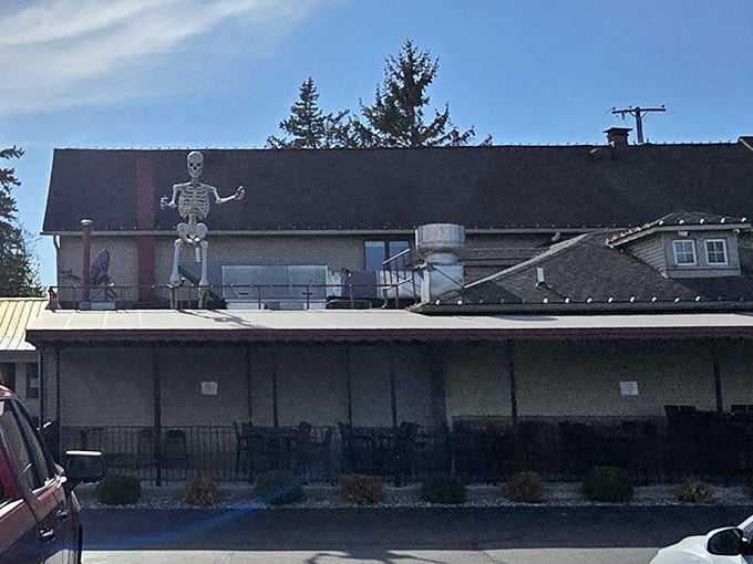 The skeleton on the roof is your first clue &ndash; Bone Heads has personality to spare and barbecue worth dying for (but please don't).