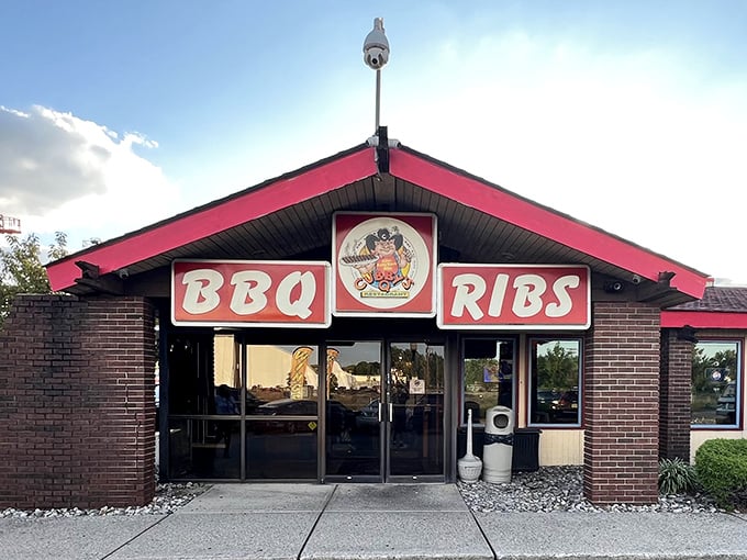 The retro vibe of Cubby's exterior hints at decades of perfecting the art of smoke and meat&mdash;no Instagram filters needed here.