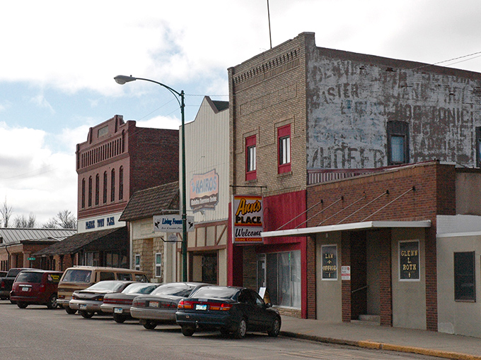 Freeman's historic downtown showcases weathered brick storefronts that have served this tight-knit community for over a century.