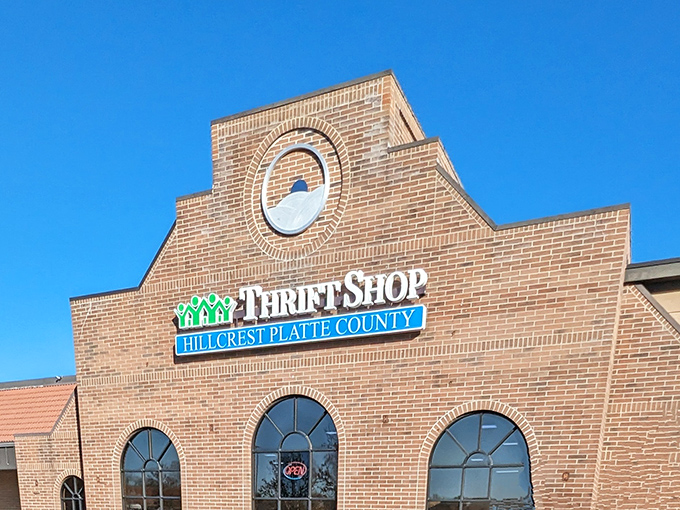 Those distinctive arched windows frame a world of affordable possibilities. Like shopping through rose-colored price tags!