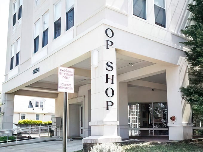 This unassuming entrance leads to a volunteer-run wonderland where affluent neighborhoods' donations become your next conversation piece.