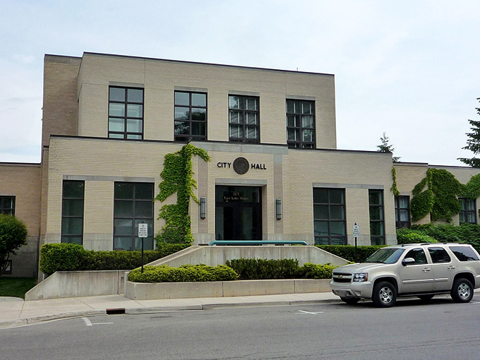 Petoskey downtown building mix historic character with modern design in buildings that have welcomed visitors for multiple generations.