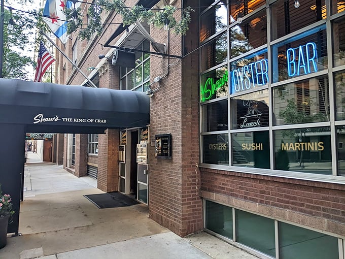 Behind this brick facade and classic signage lies a seafood paradise where oysters slide down as smoothly as the martinis.