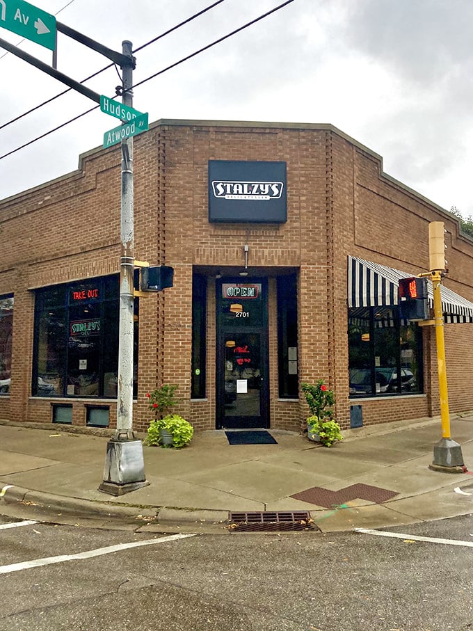 Brick exterior, striped awnings, and a corner spot&mdash;Stalzy's has the classic neighborhood deli look down to a science.
