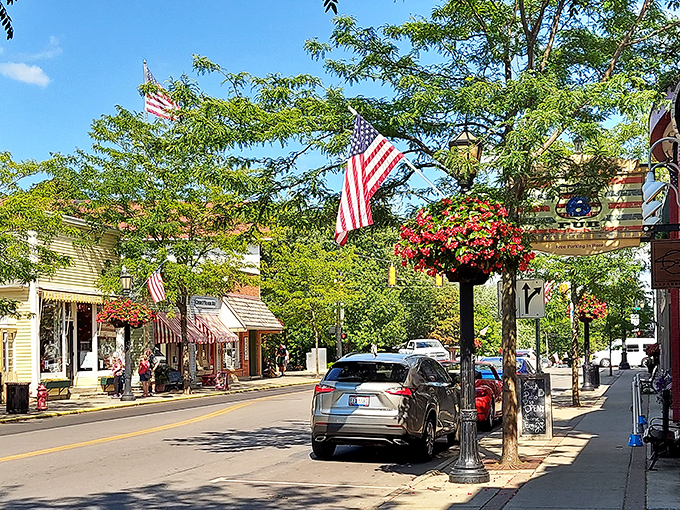 In Vermilion, even the streetscape celebrates the town's connection to Lake Erie. Those flags aren't just decorative &ndash; they're a way of life.