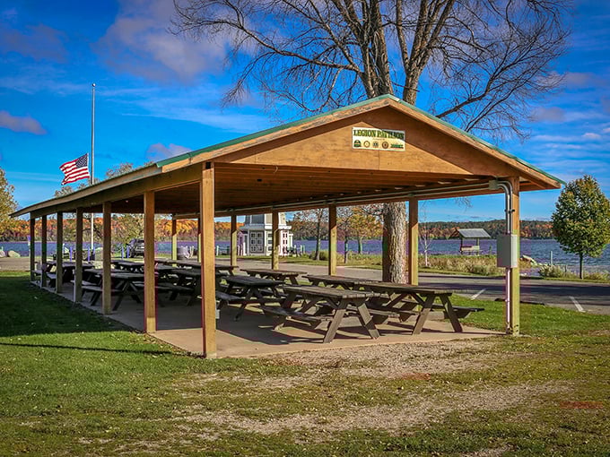 This picnic shelter has hosted more family stories and community connections than any five-star restaurant. The special? Genuine conversation with a side of lake views.