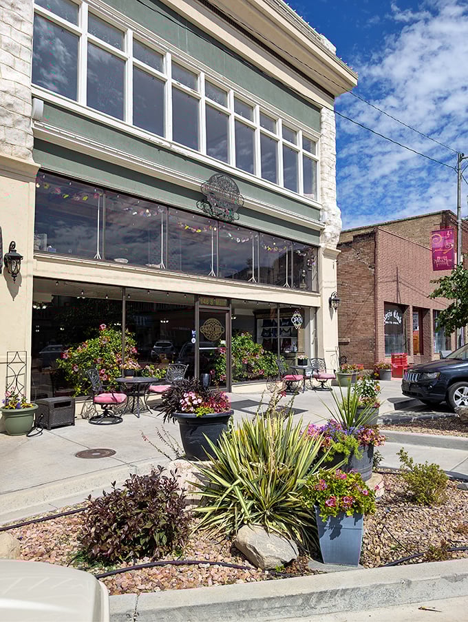 Balance Rock's storefront blooms with the kind of flower displays that make you wonder if you should finally start that garden you've been considering.
