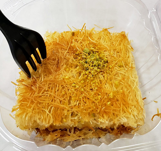 This golden knafeh with its crispy shredded phyllo and pistachios is Middle Eastern comfort food at its finest&mdash;sweet, crunchy, and utterly irresistible.