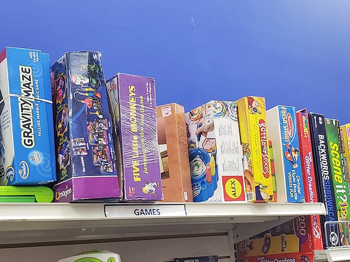 Board games stacked higher than your family's competitive spirit. From Gravity Maze to Backgammon, these boxes hold rainy day entertainment waiting to happen.