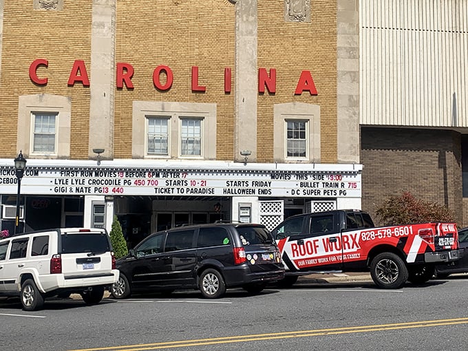 The Carolina Theater's vintage marquee whispers stories of first dates and Saturday matinees from decades of entertaining locals.