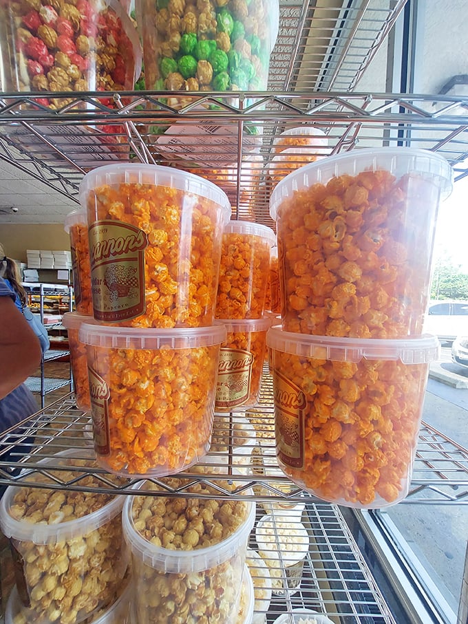 Technicolor popcorn that brings carnival joy to everyday life. One handful and suddenly you're eight years old again, no admission ticket required.