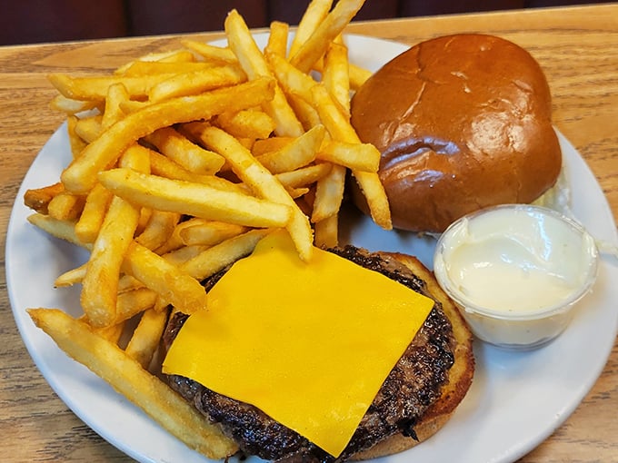 A cheeseburger that reminds you why classics became classics in the first place, with fries that don't need truffle oil to shine.