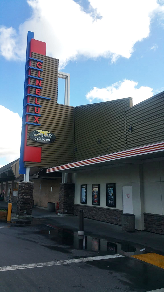 The CineLux marquee stands as a colorful reminder that some experiences&mdash;like movies by the beach&mdash;simply can't be replicated on your living room TV.