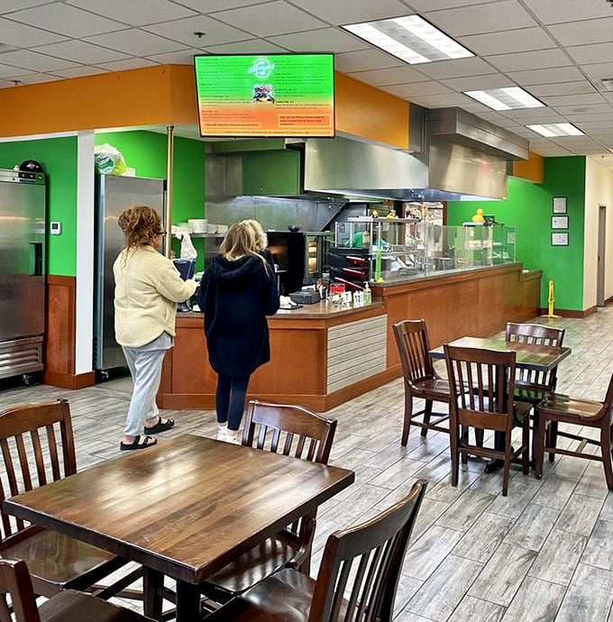 Smart people ordering smart food&mdash;notice how they're studying that menu like it's the final exam they want.