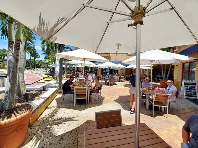 The outdoor patio&mdash;where time slows down and appetites wake up. Under those umbrellas, strangers become friends and lunch stretches into dinner.