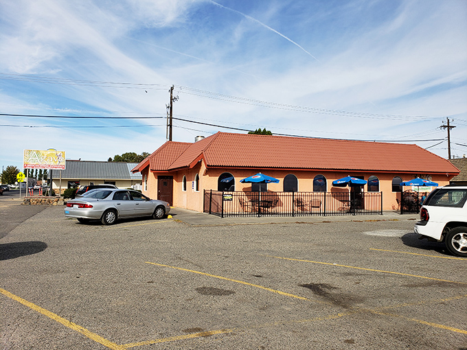 El Agave's terracotta-colored building and blue umbrellas promise authentic Mexican flavors that will make you forget you're in the Pacific Northwest.