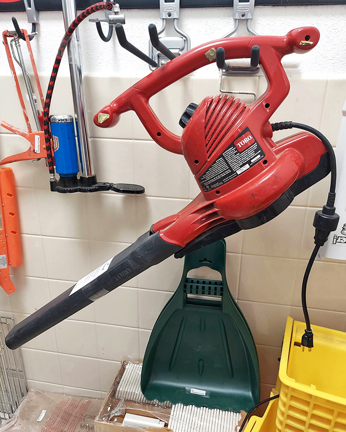 Yesterday's yard work nightmare becomes today's bargain—this leaf blower proves one person's castoff is another's Saturday morning solution.