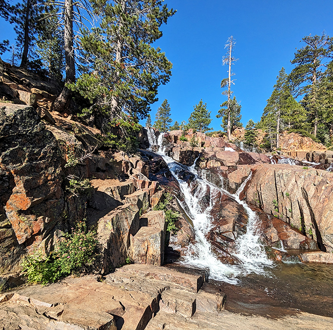 Nature's own water feature &ndash; this cascade tumbling over ancient granite would cost millions to replicate in Beverly Hills.