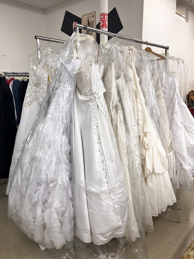 Wedding dress heaven awaits budget-conscious brides. Something borrowed, something new-to-you, and definitely something saved.