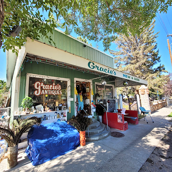 Gracie's Antiques offers the thrill of the hunt for treasures that survived decades of spring cleanings, displayed with that perfect blend of chaos and charm.