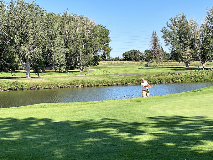 At Heart River Golf Course, even a water hazard looks inviting&mdash;though your golf ball might disagree after an unfortunate introduction.