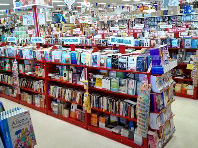 Book lovers' paradise where bestsellers meet bargain hunters. Fiction, inspiration, and cookbooks create a literary buffet for bibliophiles on budgets.