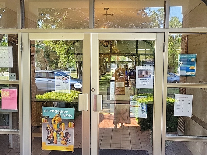 Behind these glass doors, the Morehouse Public Library offers literary escapes and community resources &ndash; proof that Bastrop values both education and connection.