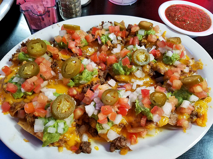 Nachos that require a strategy to eat. Like a delicious game of Jenga where everybody wins, especially your taste buds.