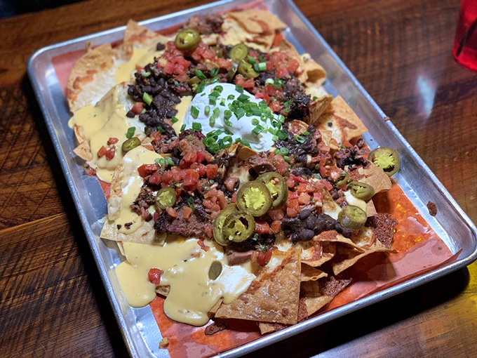 BBQ nachos that solve the eternal dilemma: how to justify eating chips for dinner without sacrificing your adult credentials.