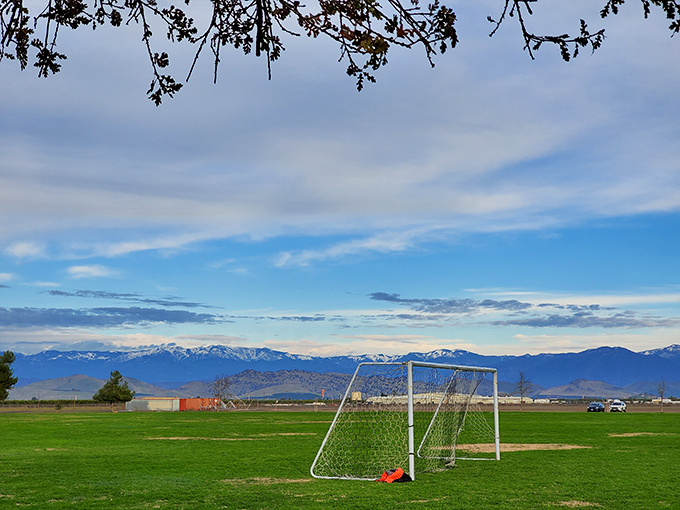 Soccer goals await against mountain backdrops at Porterville Sports Complex &ndash; grandkids' games come with million-dollar views absolutely free.