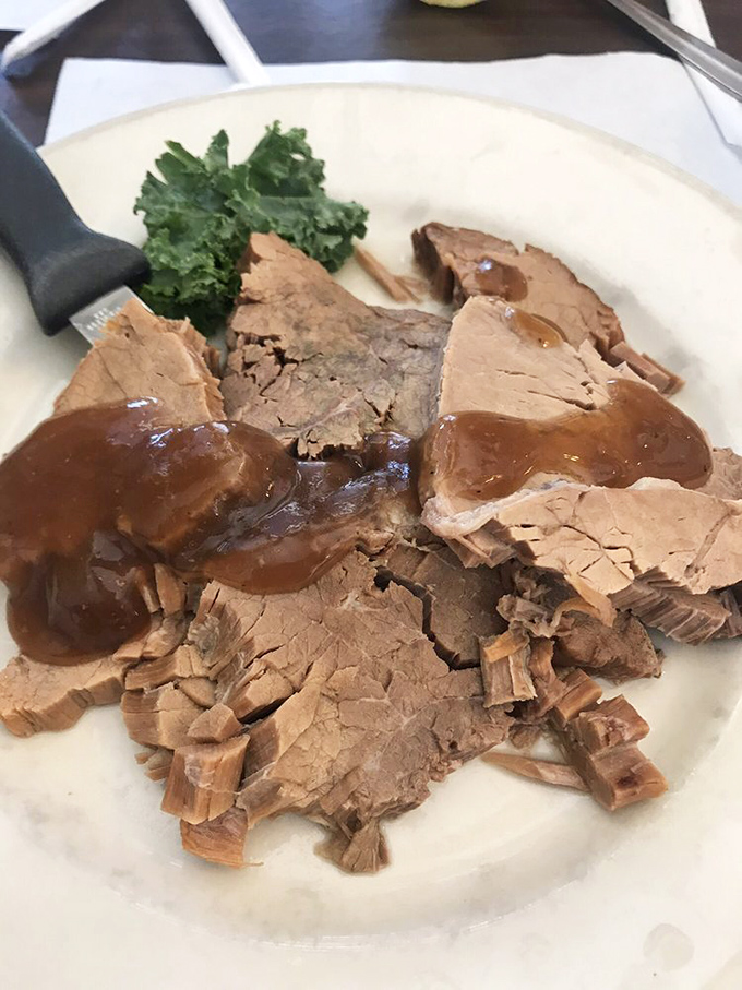 Roast beef that doesn't need Instagram filters&mdash;it's naturally gorgeous. Fork-tender meat bathed in gravy that deserves its own fan club.