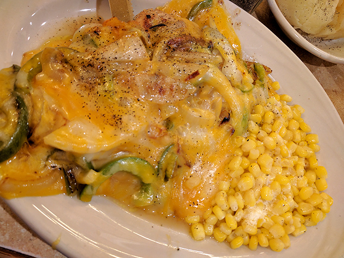 When cheese meets chicken and vegetables, magic happens&mdash;this plate is proof that lunch deserves the same respect as breakfast.