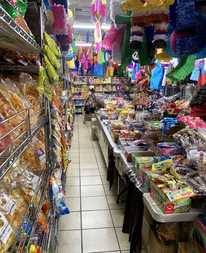 Snack paradise stretches as far as the eye can see, with treats from around the world tempting even the most disciplined shopper.