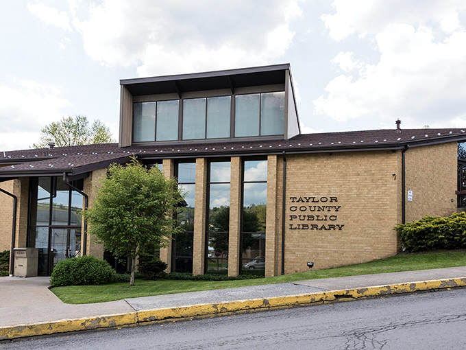 The Taylor County Public Library's mid-century modern design proves that even in affordable small towns, there's room for architectural ambition.