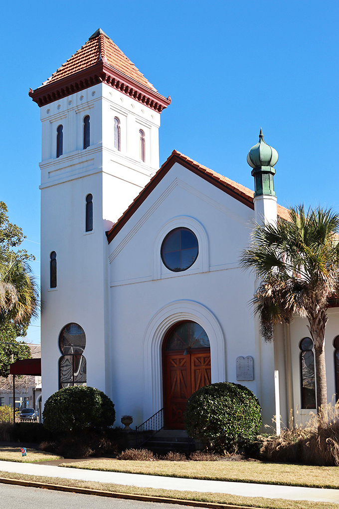 Temple Beth Tefilloh's elegant architecture reminds us that Brunswick's diverse community has deep roots and welcoming branches.