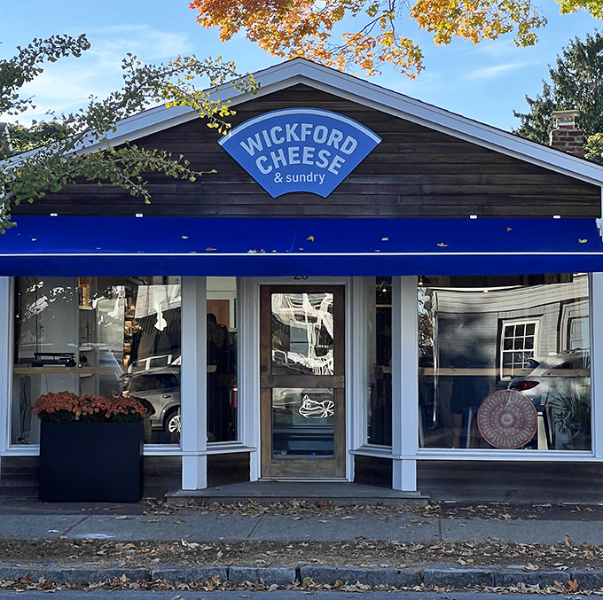 Wickford Cheese & Sundry &ndash; where the blue awning signals you've found the mothership for anyone who's ever lingered too long at a cheese board.