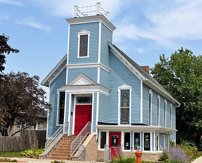 This charming blue church-turned-arts-center perfectly captures Winona's spirit: historic roots with a creative, forward-looking soul.