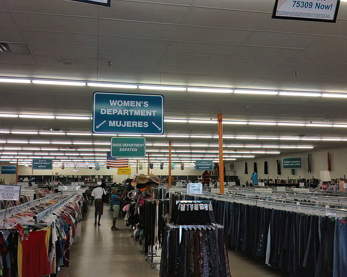 The Women's Department sign hovers like a retail North Star, guiding fashionistas through a sea of potential outfit upgrades.