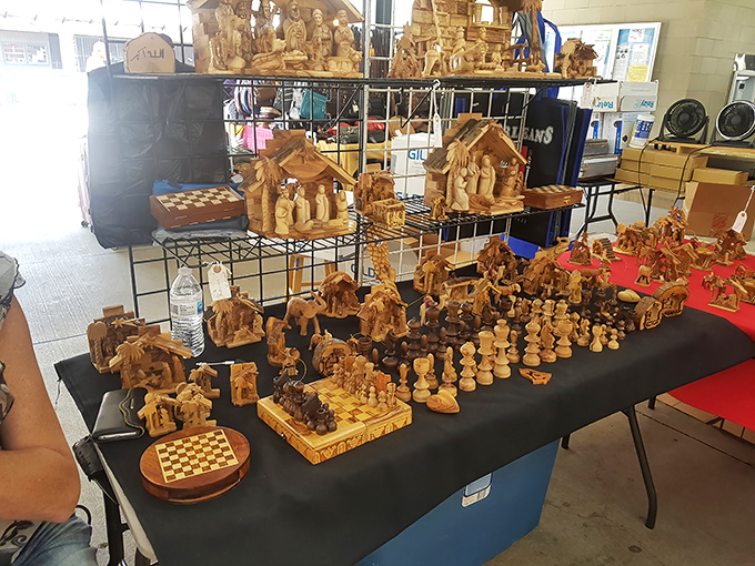 Intricately carved wooden nativity scenes and chess sets showcase craftsmanship that transforms simple materials into heirloom-quality treasures.